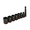 Hyper Tough 1/4-inch Impact Socket SAE Set, 9-Piece Impact-Resistant ...
