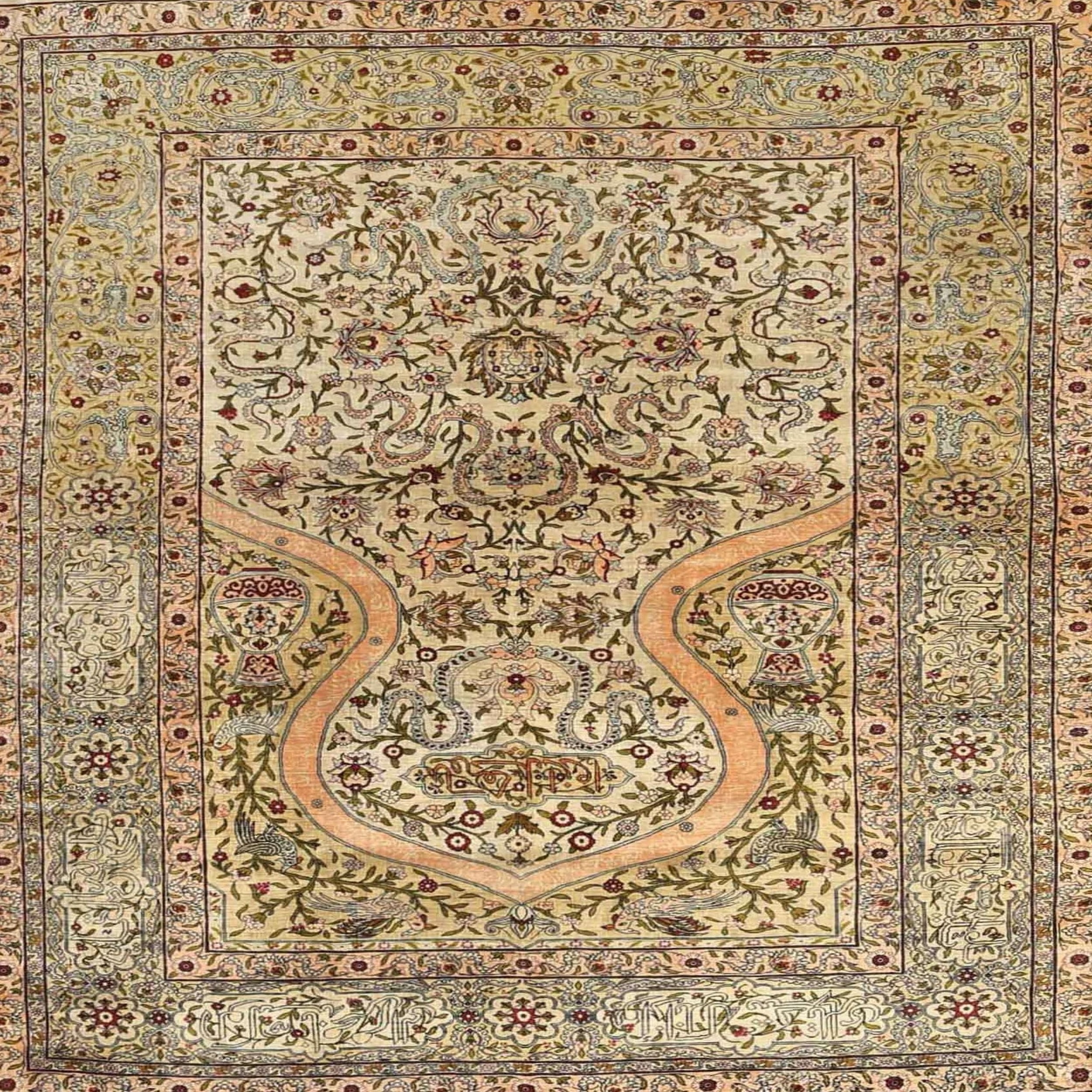 Ahgly Company Indoor Square Traditional Sienna Brown Persian Area Rugs ...