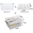 Free Shipping! Kerhouze 17 Qt Storage Bins with Lids and 5 Grid ...