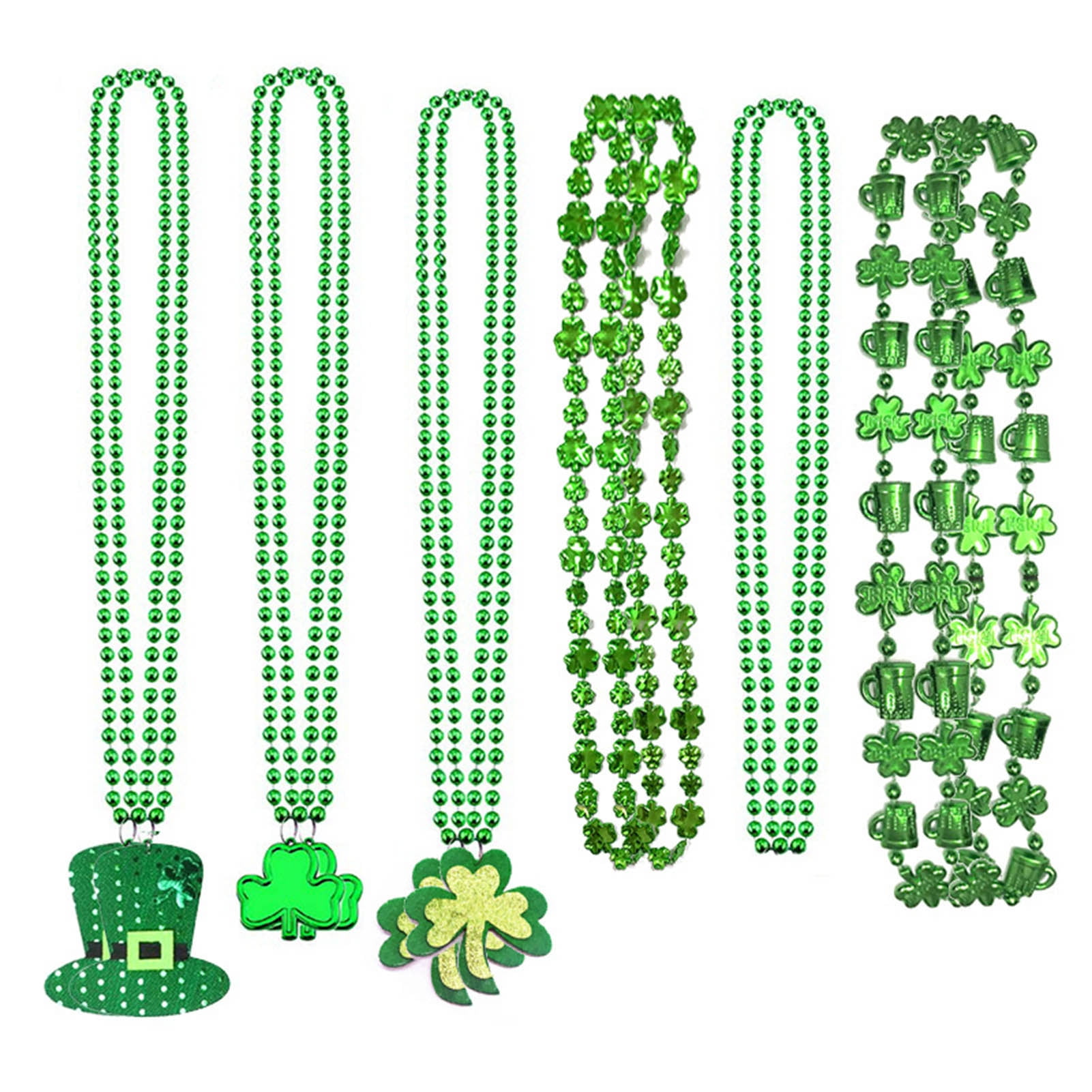 Washranp St. PatrickS Day Shamrock Necklace,Irish Green Hat Letters ...