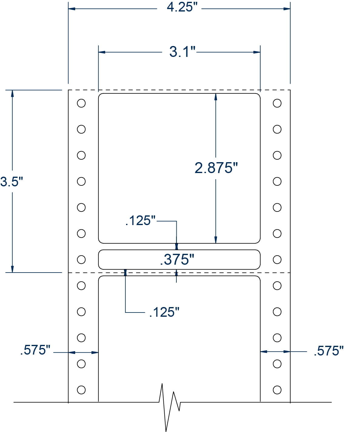 Compulabel 170302, Tape Reel Label Pin Fed 3.1 X 2 7/8 - Walmart.com