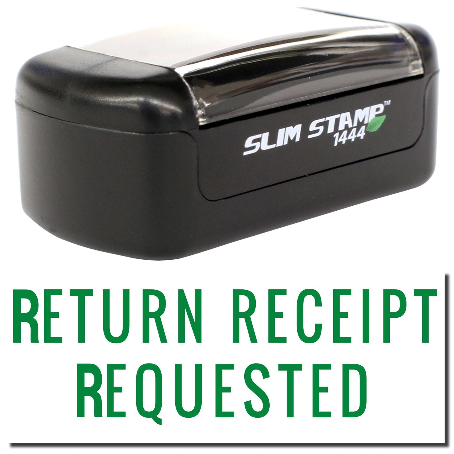 Slim Pre-Inked Narrow Font Return Receipt Requested Stamp, Slim 1444 ...