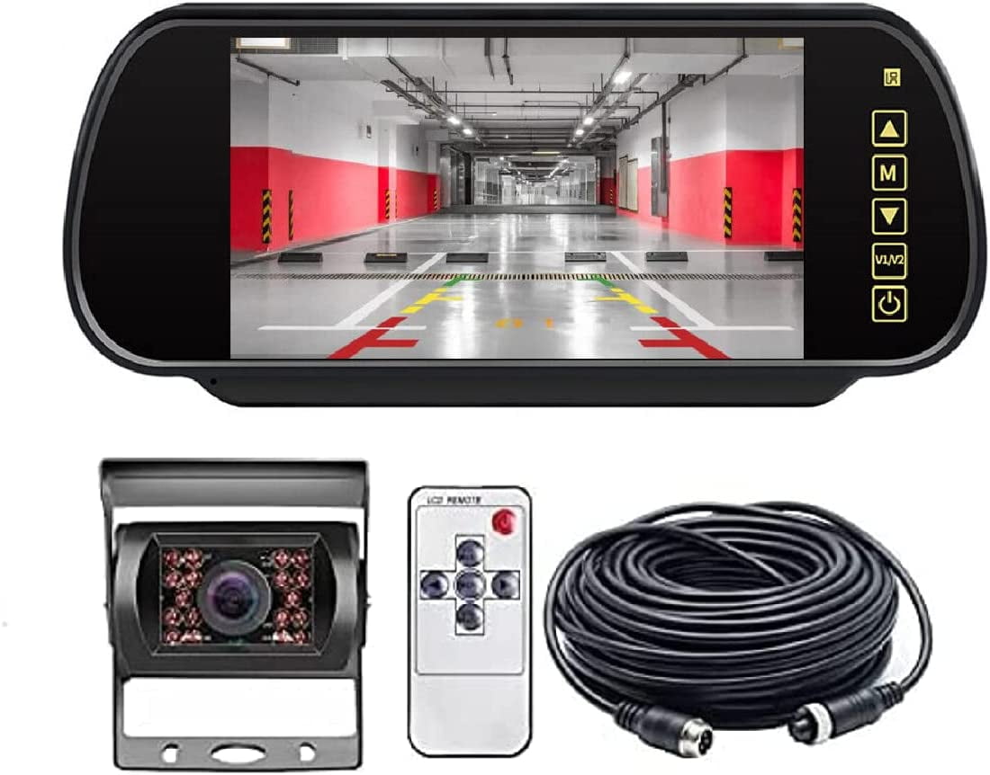 Bileeko Car Rear View Camera 7'' 1080P Mirror Monitor Parking ...