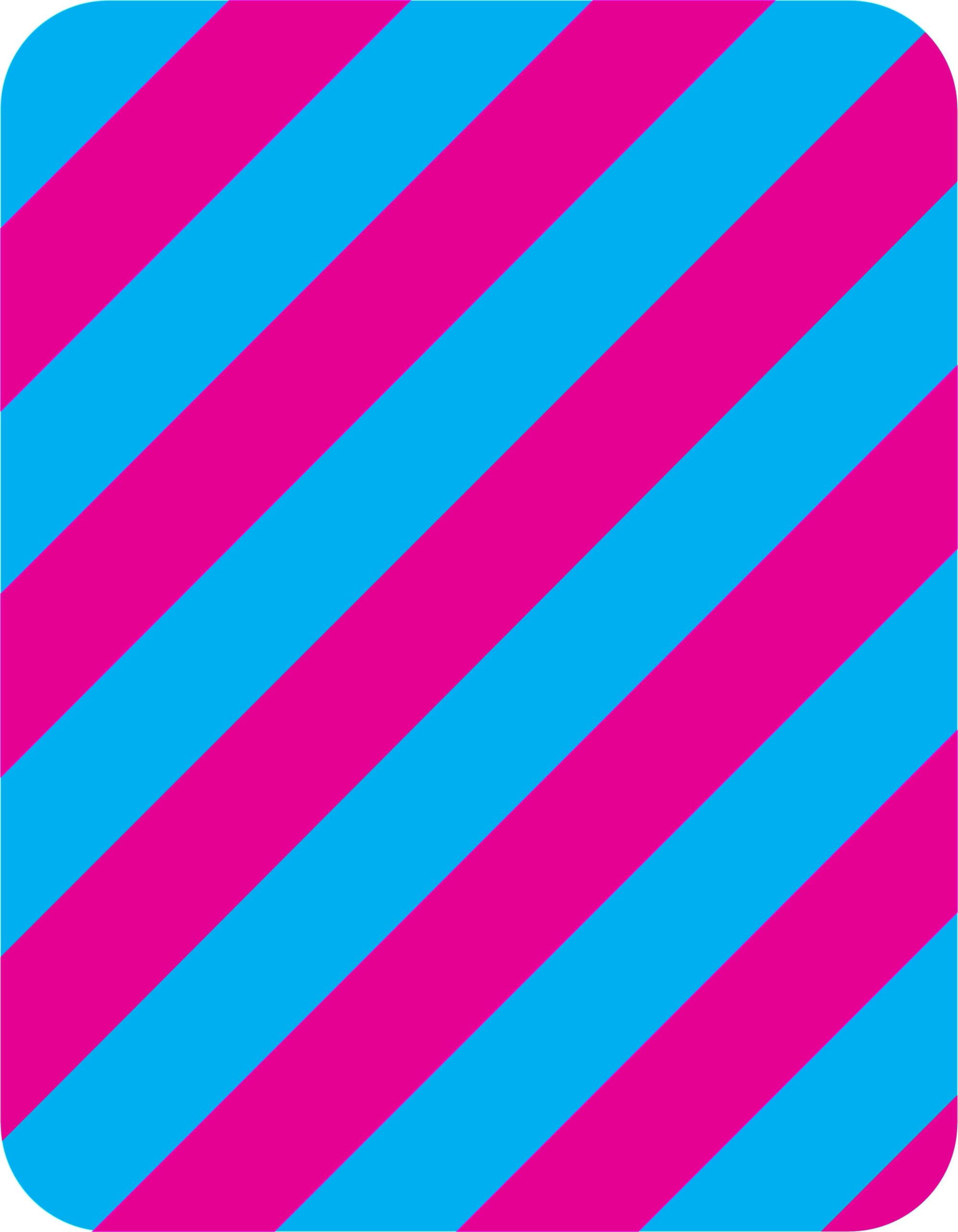 StickerTalk Pink and Blue Caution Stripes Magnet, 10.5 inches x 13.5 ...