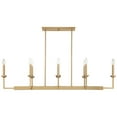 Possini Euro Design Kime Gold Linear Pendant Chandelier 50" Wide Modern ...