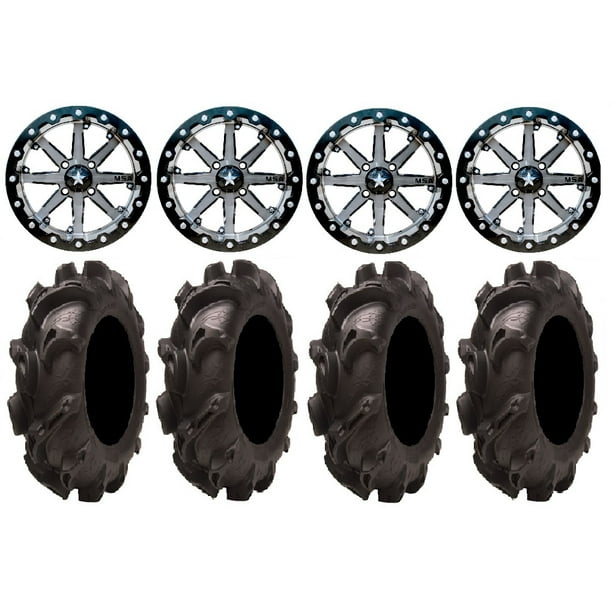 MSA Lok 14" ATV Wheels 32" Mammoth Mayhem Tires Can-Am Commander ...