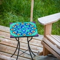 19 in Peacock Design Glass & Metal Side Table - Walmart.com