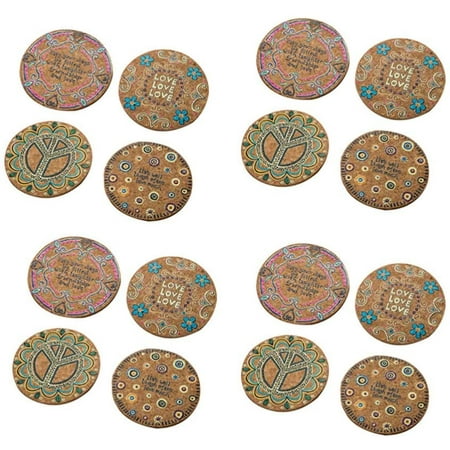 Cork Coaster 16Pcs Natural Cork Coasters Table Anti Slip Mats Desktop ...