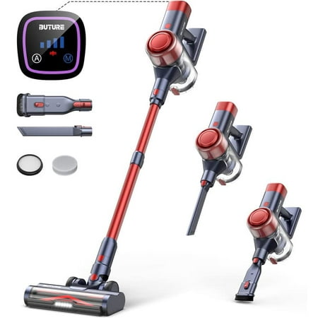 BuTure Cordless Vacuum Cleaner,33KPA 450W Powerful Stick Vacuum with ...