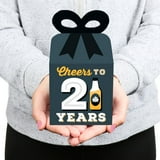 Big Dot of Happiness Cheers and Beers to 21 Years - Square Favor Gift ...