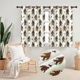 Bigfoot and Paw Print White Pattern Blackout Curtains,Triple Weaved ...