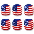 6PCS Patriotic Flag Knitted Footbags, Red White Blue Footbag Dirt Bag ...