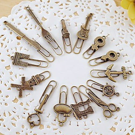 2pcs/set Vintage Metal Bookmarks Bronze color Paper clip Page Holder ...
