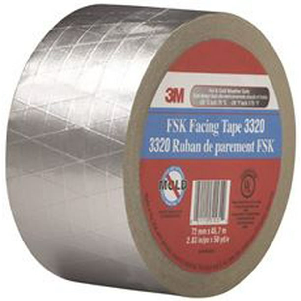 3M 3320 FSK FACING TAPE, 2.83 IN. X 50 YD., SILVER - Walmart.com ...