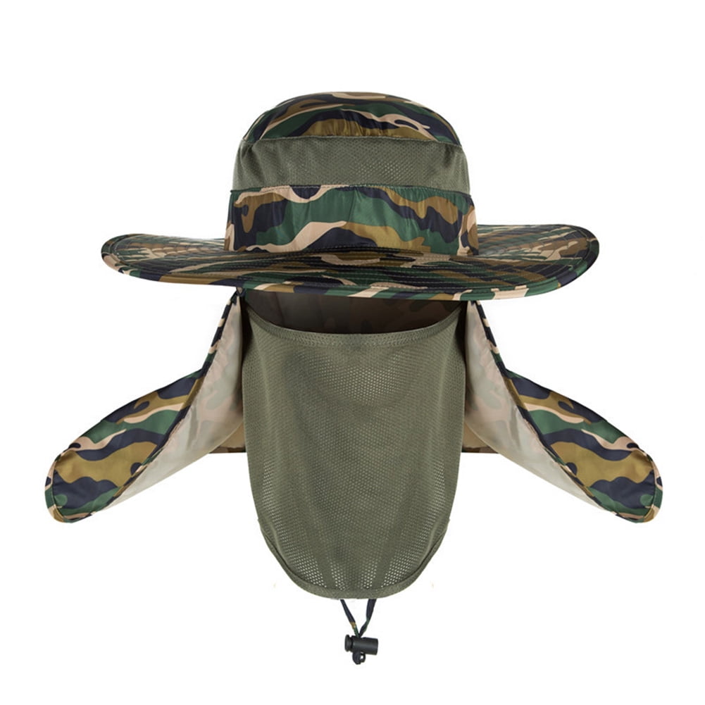 Unisex Wide Brim Detachable Anti-UV Neck Face Flap Outdoor Sports ...