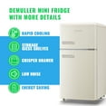 DEMULLER Large Mini Fridge, Double Door 3.5 Cu.ft, Home Appliance ...