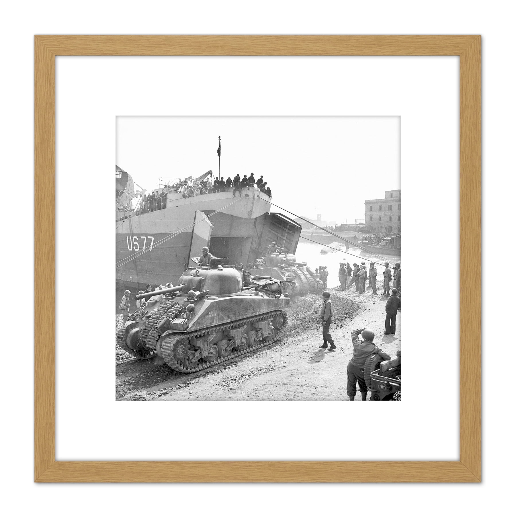 War WWII USA Armoured Tank Regiment Anzio 1944 Photo 8X8 Inch Square ...