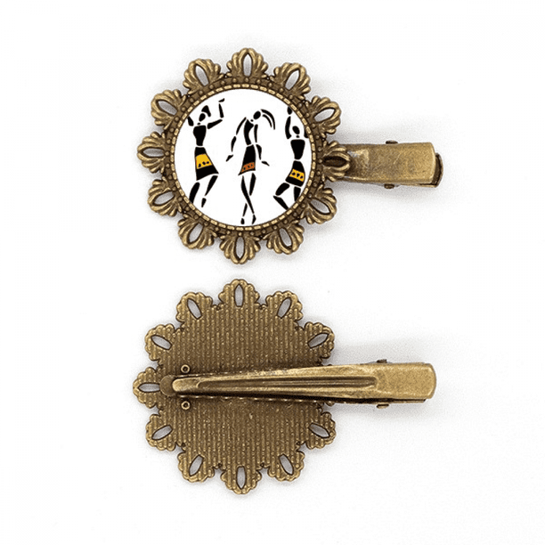 Pritive Africa Aboriginal Black Totems Dance Vintage Metal Flower ...