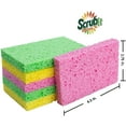 Cleaning Scrub sponge by Scrub-it -Assorted Colors - Non-Scratch -12 ...