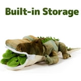 Prextex Plush Crocodile Playset with 3 Stuffed Baby Crocodiles - Kids ...