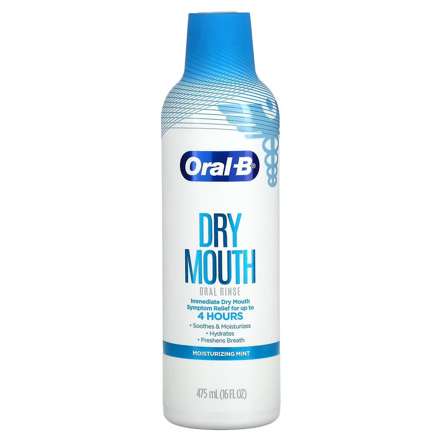Oral-B, Dry Mouth Oral Rinse, Moisturizing Mint, 16 fl oz (475 ml ...