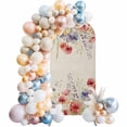 7.2FT Arch Backdrop Covers, Spring Floral Wedding Arch Cover Stretchy ...