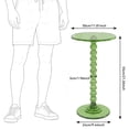 Acrylic Round Side Table with Column Base,Clear Modern End Table for ...