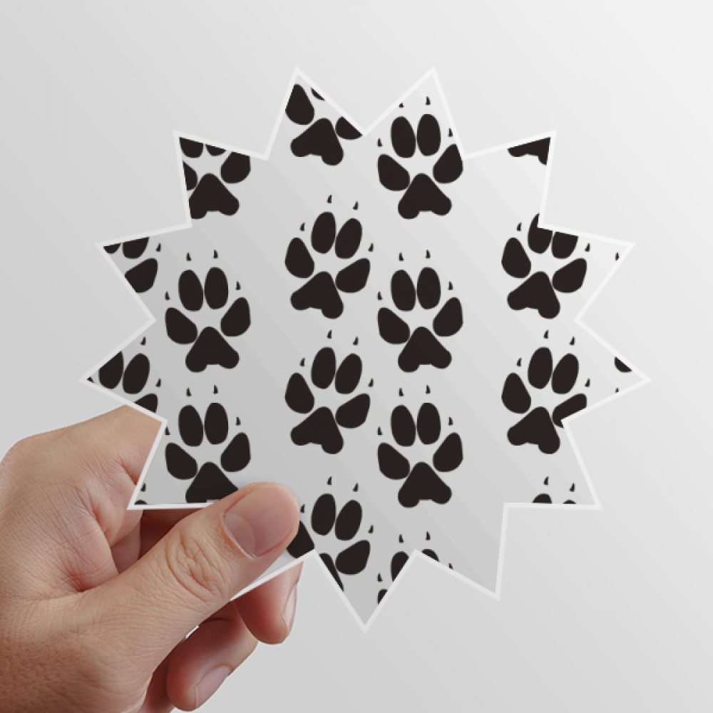 Paw Print Animal Claw Outline Protect Animal Sun Vinyl Sticker Luggage ...