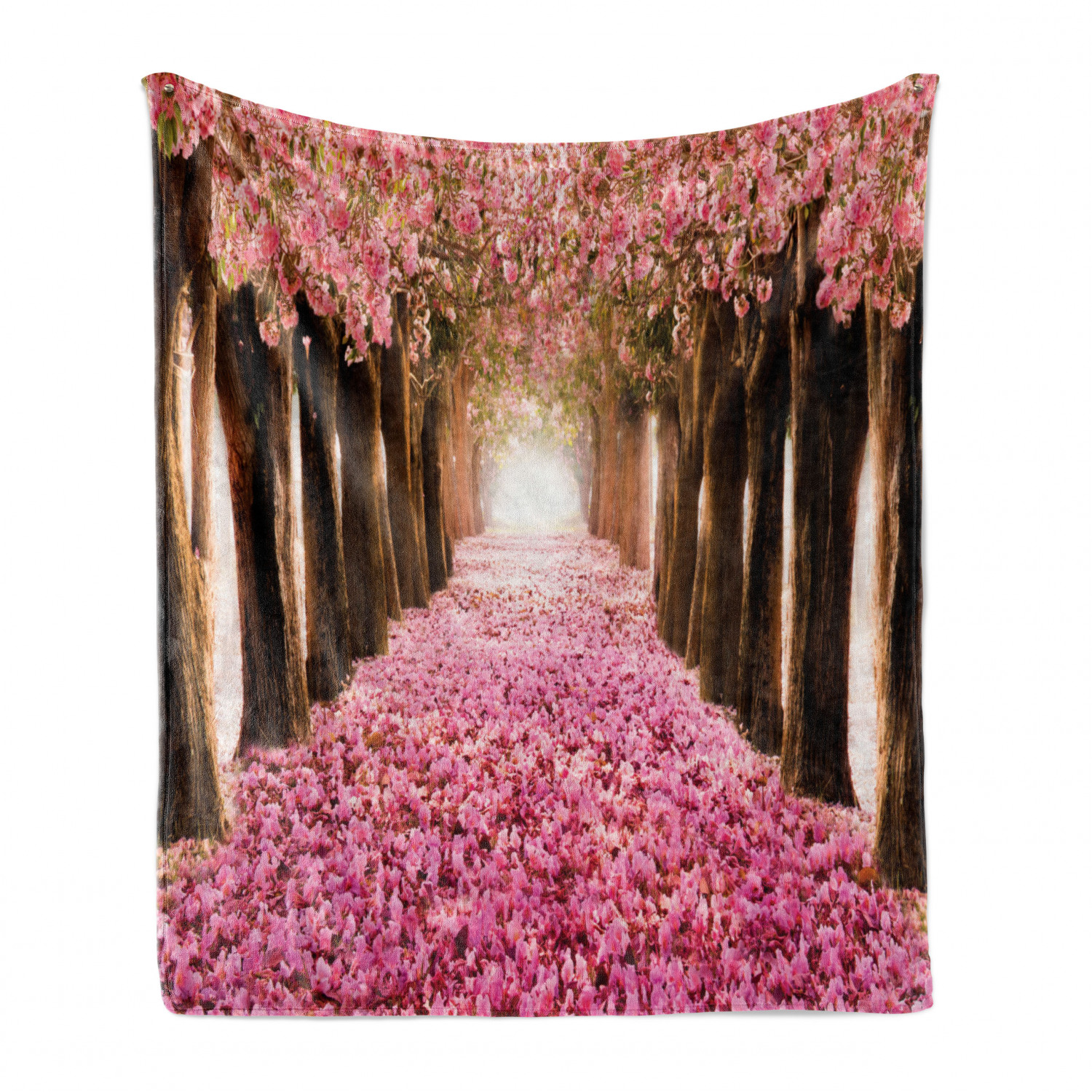 Romantic Soft Flannel Fleece Throw Blanket, Falling Petals over the ...