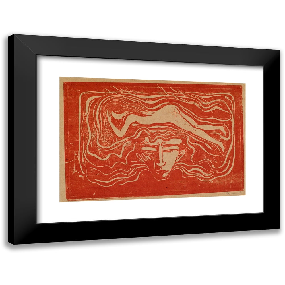 Edvard Munch 14x11 Black Modern Framed Museum Art Print Titled - In the ...