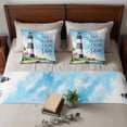 Bed Runner for Queen Size Bed, Lighthouse 3 Pcs Bedding Runner Set - 1 ...