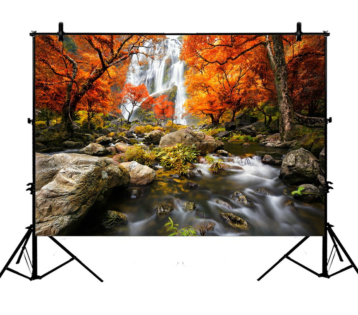 PHFZK 7x5ft Forest Woodland Landscape Backdrops, Waterfall in the ...