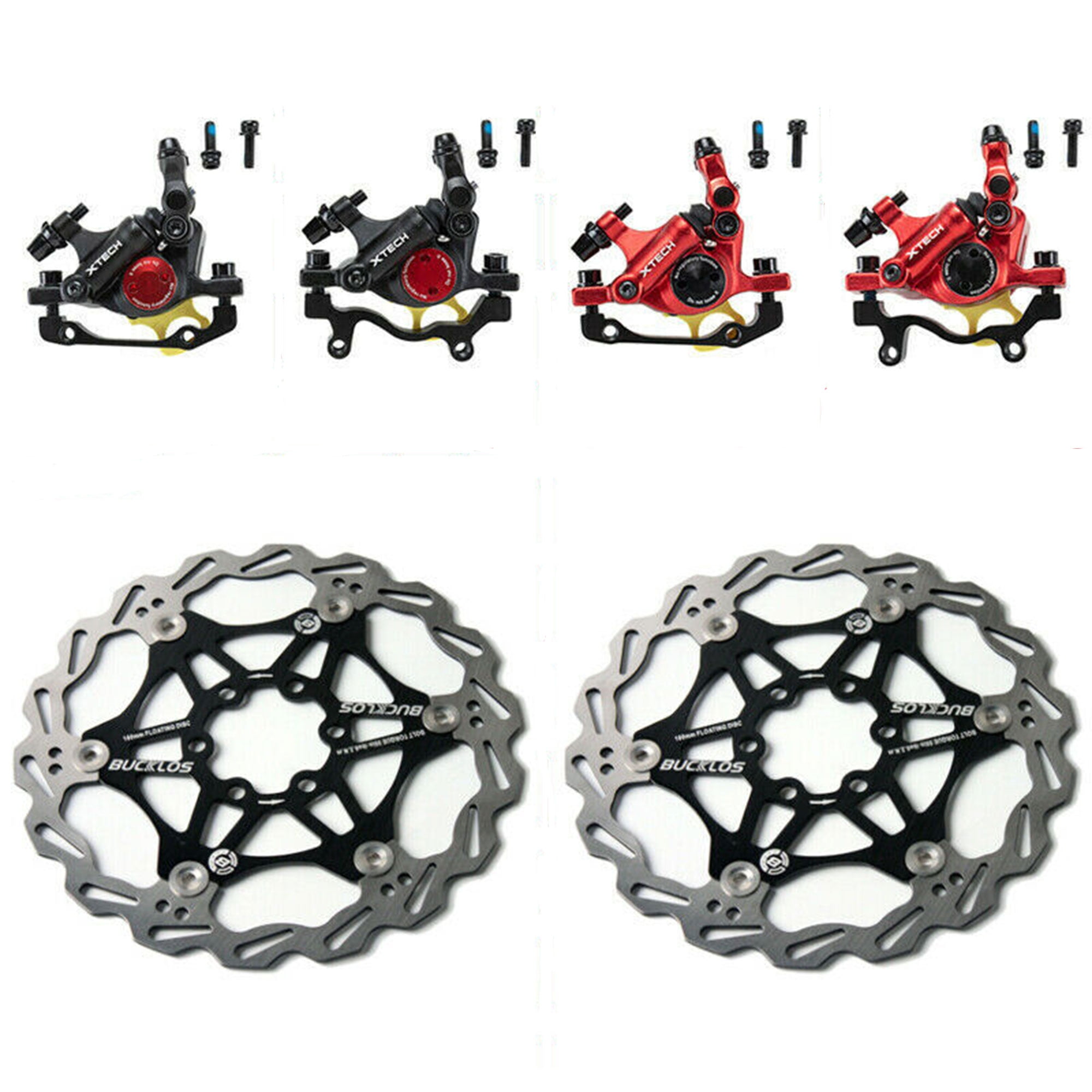 BUCKLOS HB-100 Bicycle Line Pulling Hydraulic Disc Brake Front Rear ...