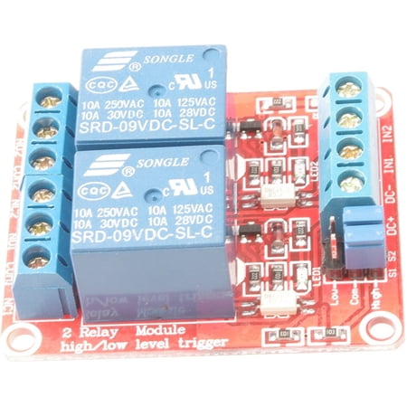 DIY MCU 9V 2-Channel Optocoupler Shielded Relay Module SRD-09VDC-SL-C ...