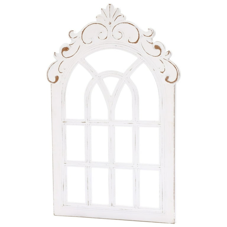 White Arched Window Frame
