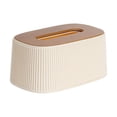Plastic Tissue Box Holder with Oval Opening, Desktop Facial Tissue and ...