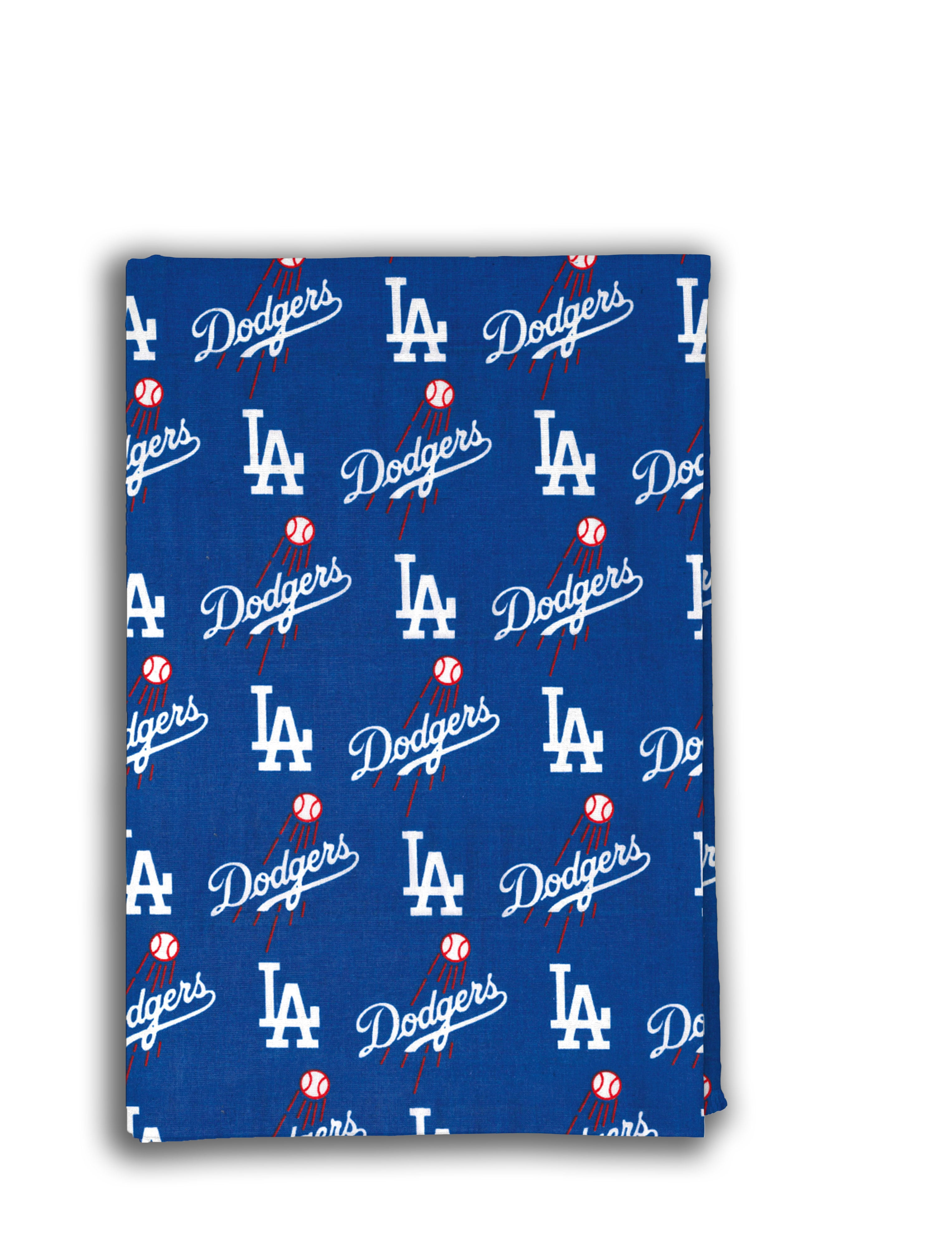 MLB Los Angeles Dodgers 100% Cotton Team Logo Fabric, 58" x 2 Yards ...