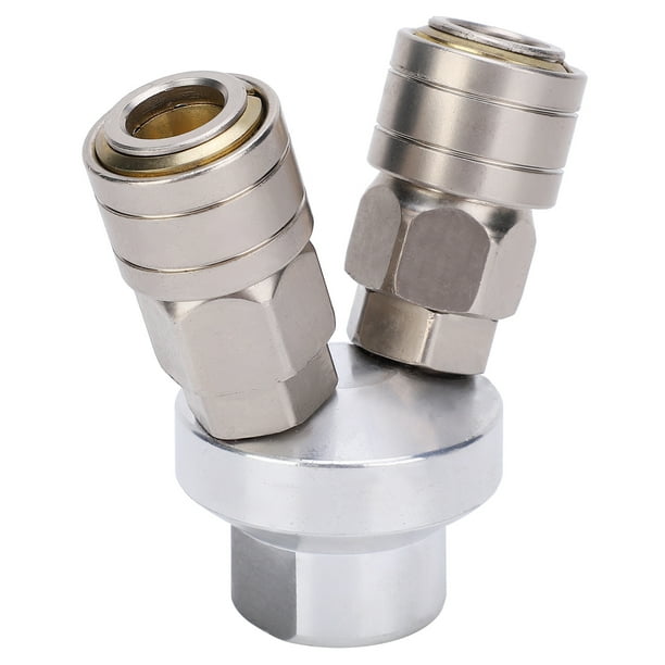 Pneumatic Fitting,2 Way Connector Chrome Way Connector Thread Quick ...