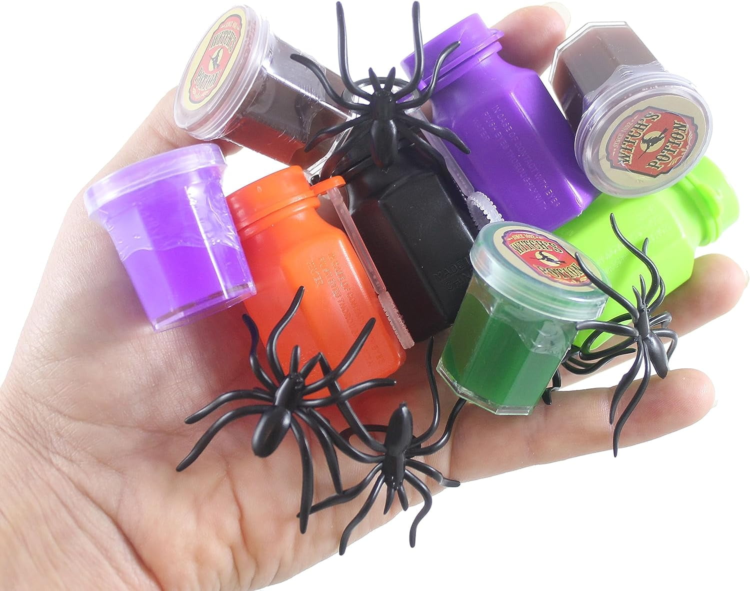 Halloween 240 Piece Small Toy Set - Mini Bubbles, Witches Potion Putty ...