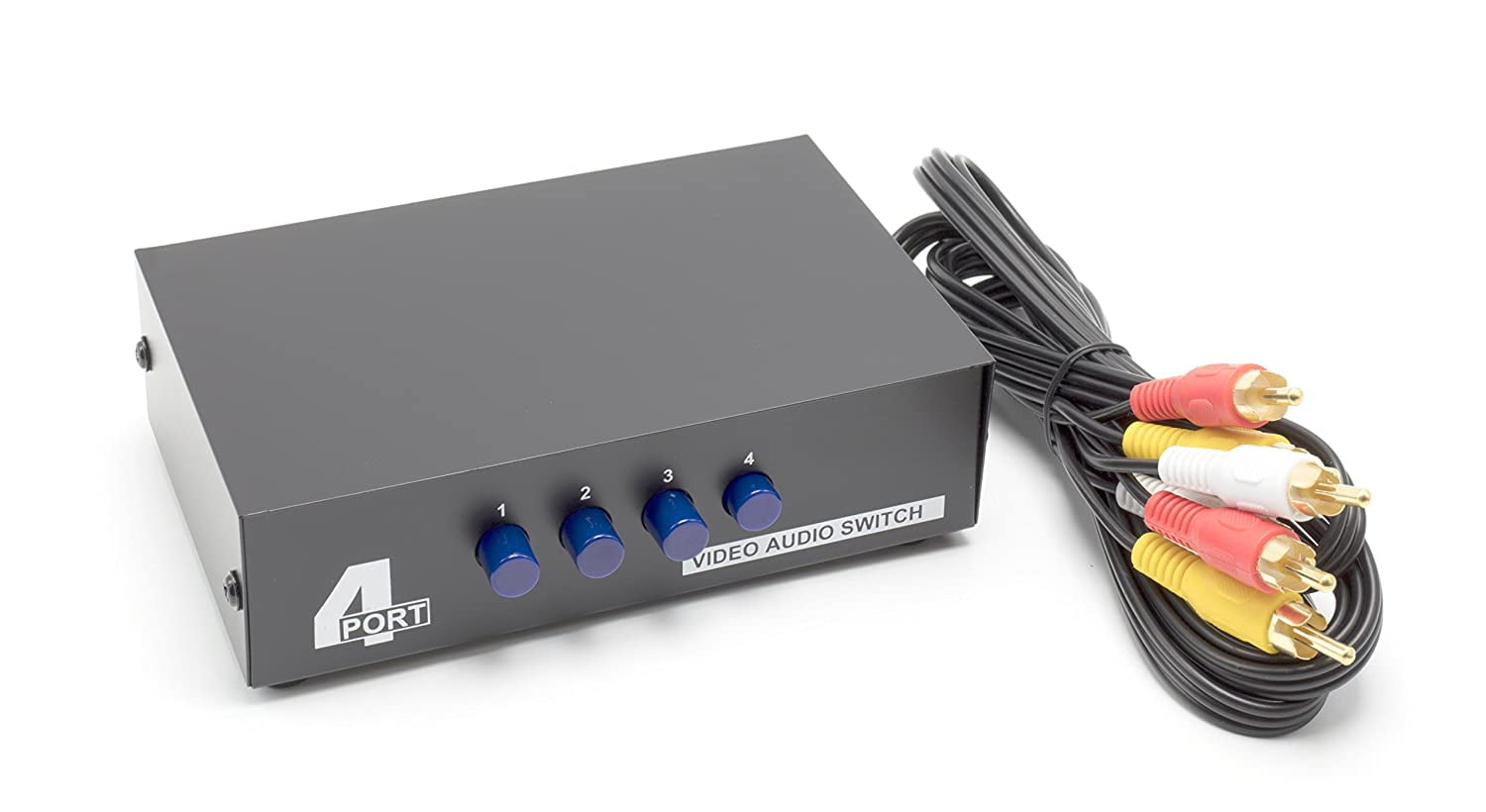 THE CIMPLE CO - 4 Way Switch Composite Video Switcher -Black- with RCA ...