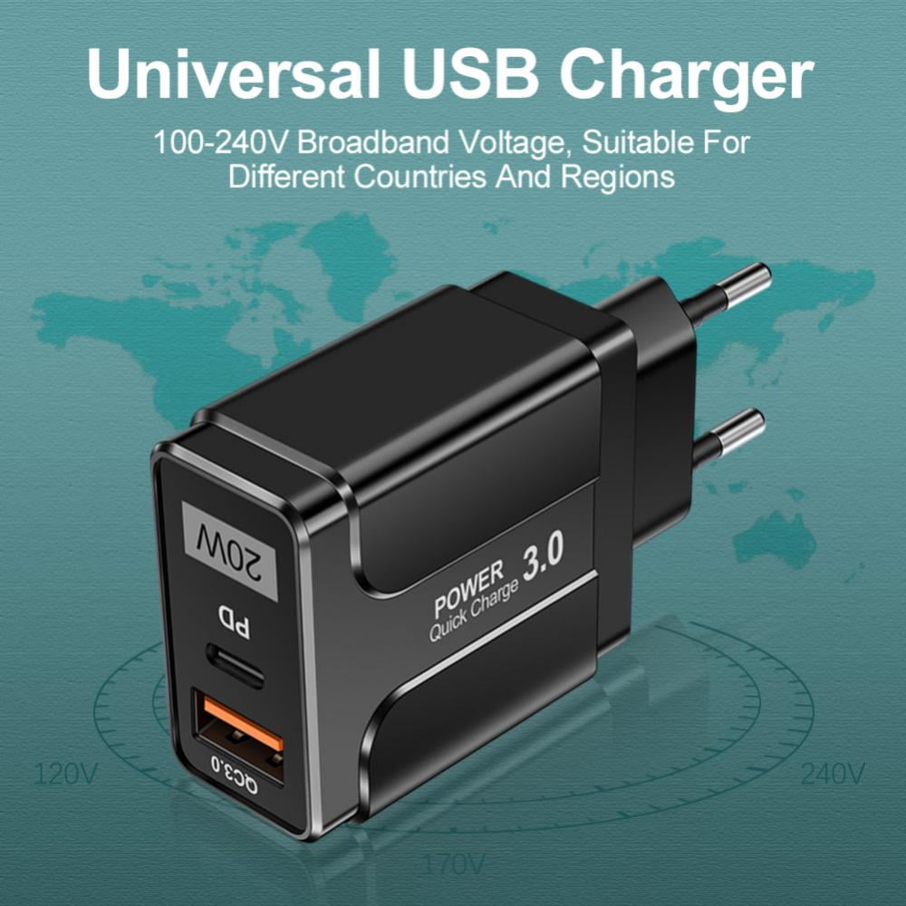 QC3.0+ PD White High Power Fast Charge PD20W Charger - Walmart.com