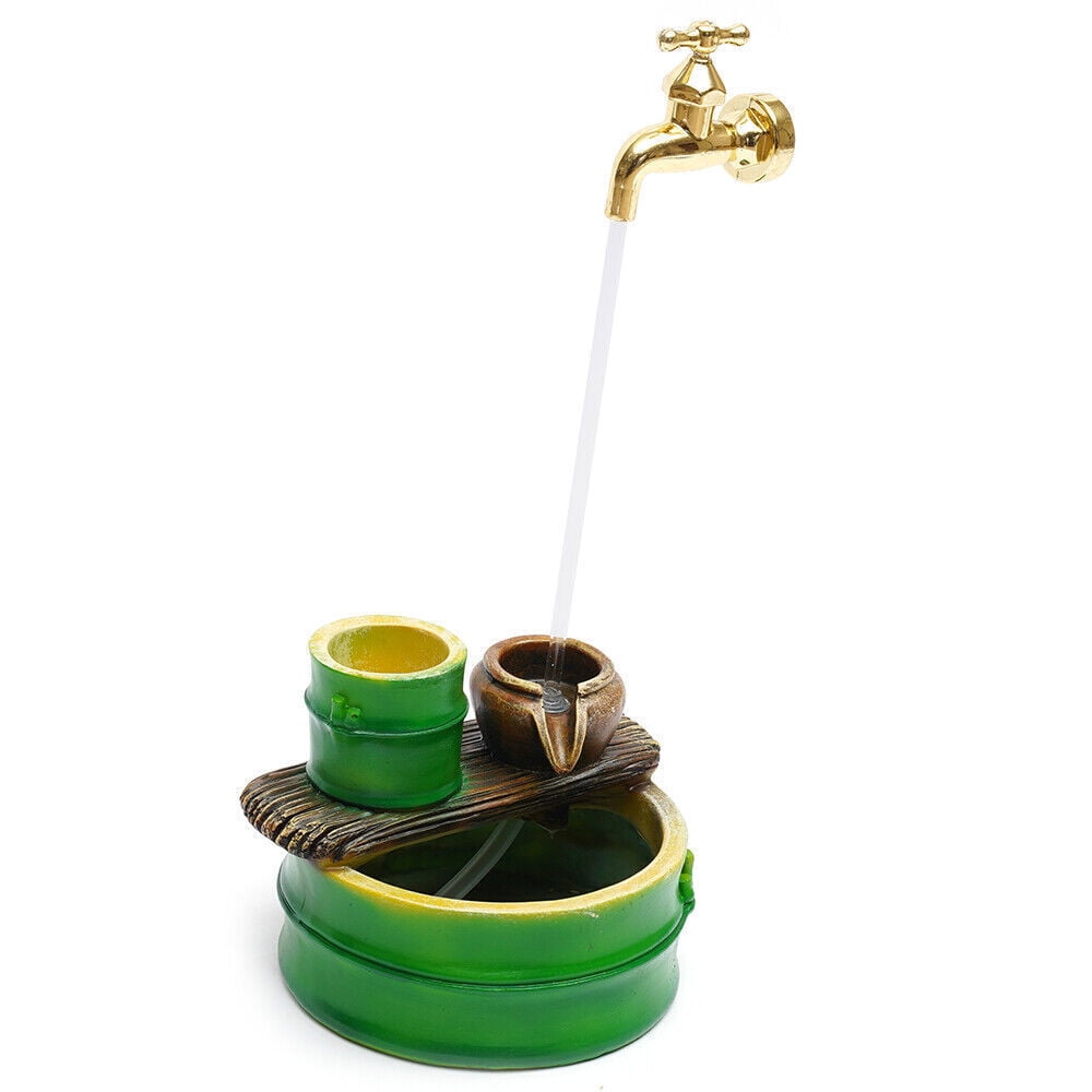 Home Office Decor Resin Table Ornament, Rockery Flowing Water Floating ...