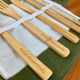1 Personal Bamboo Utensil Set, Biodegradable Reuseable Kitchen and ...