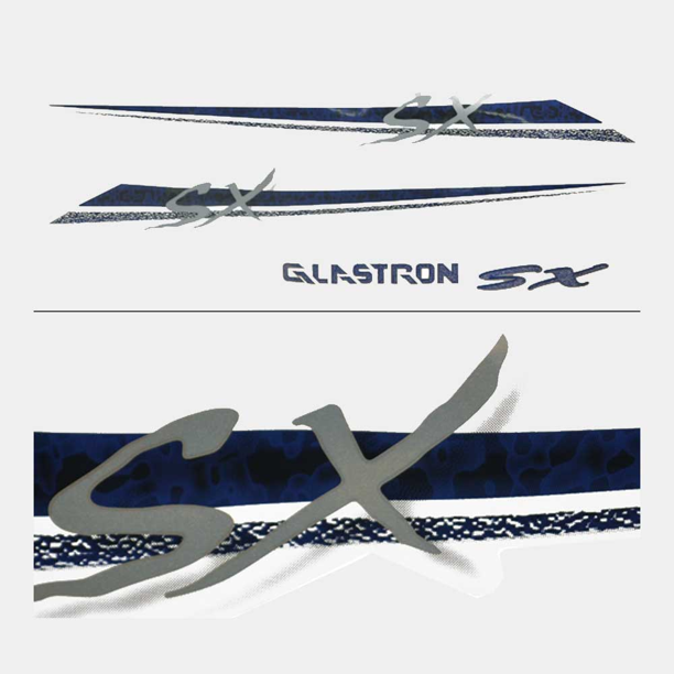 Glastron Boat Graphic Decal Sticker | SX Blue Black Silver (Set of 4 ...