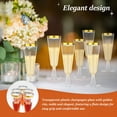 BPPEG 50Pcs Champagne Flutes Glasses Pp 5 Oz Gold Flute Glasses ...