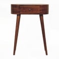 100% Solid Mango Wood Mini Console with Chestnut Finish | Small Drawer ...
