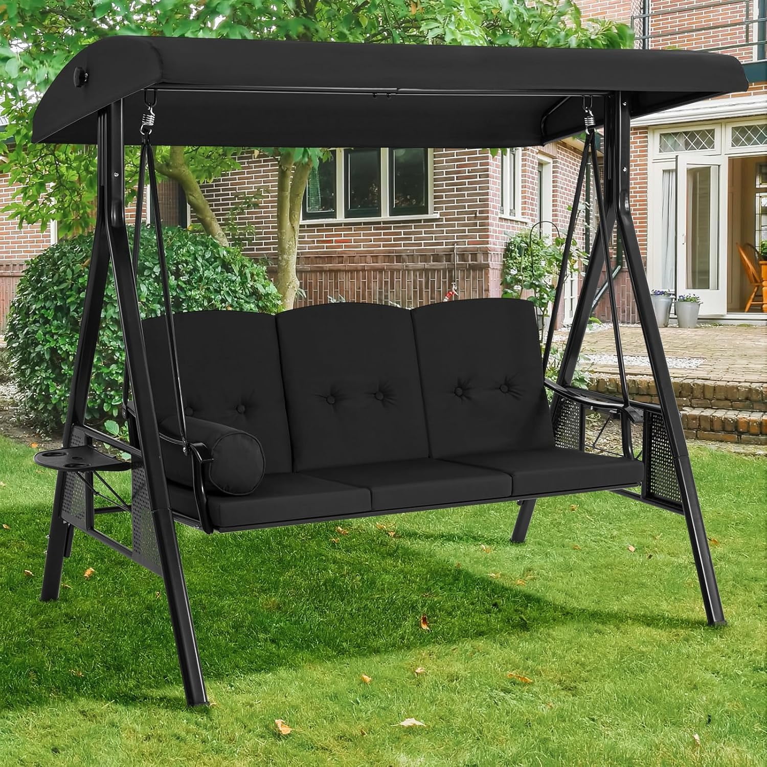 Click here for Yodolla 3-Seat Outdoor Patio Swing Chair With Adju... prices
