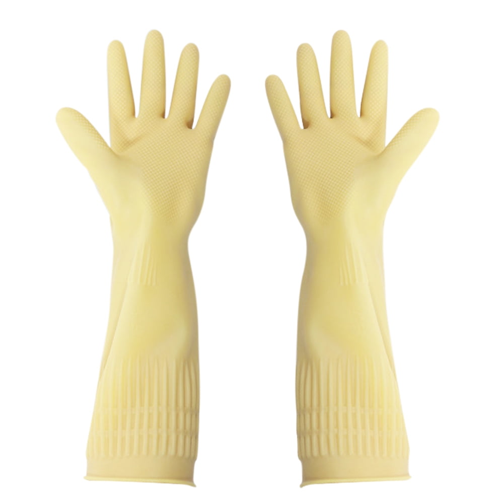 38cm Rubber Gloves Reusable Long Rubber Gloves Dishwashing Gloves for ...