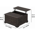 Hanyu Square Coffee Table with Storage Farmhouse Coffee Table with ...