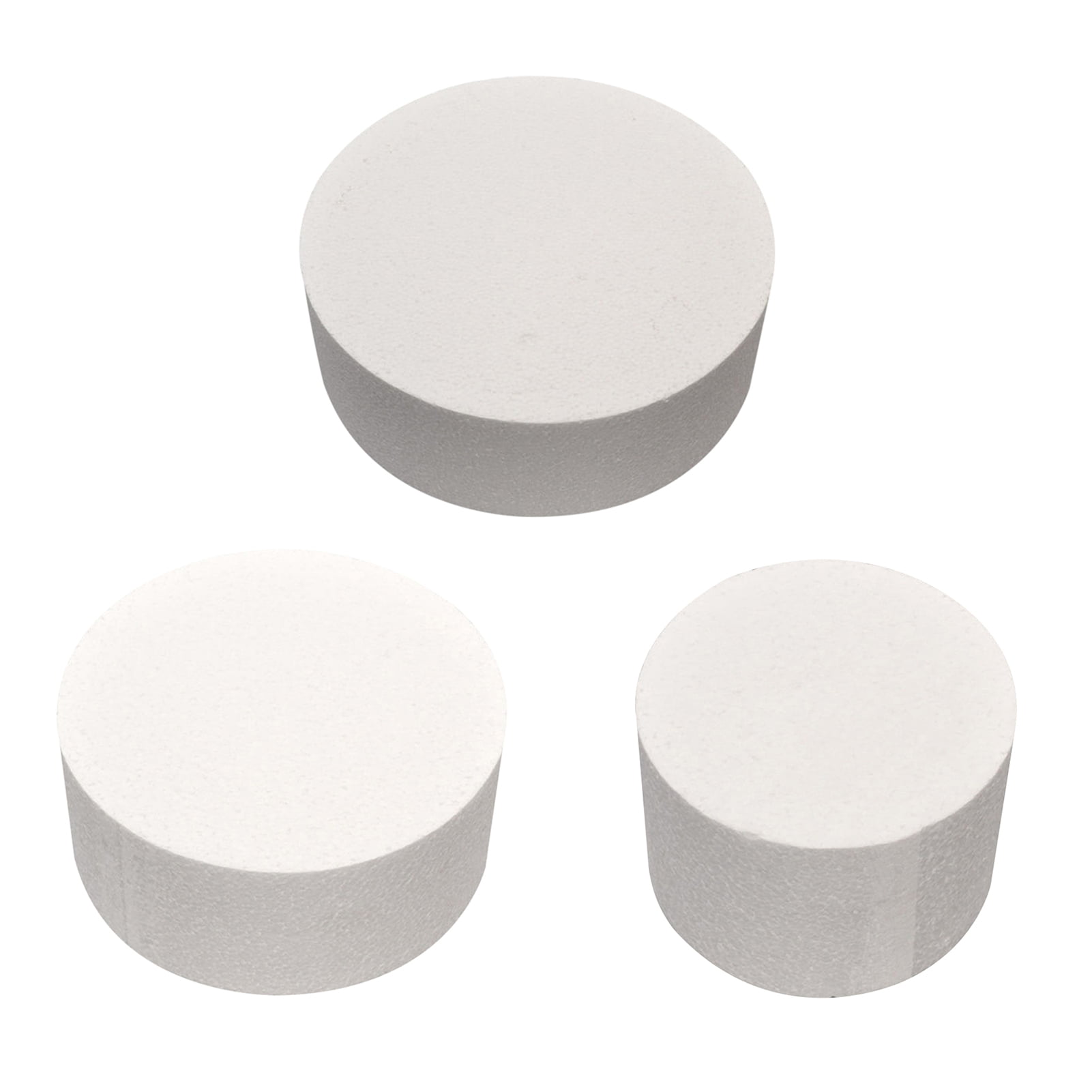 Washranp White Round Foam Cake Model,Multi-use Easy to Use EPS Cake ...